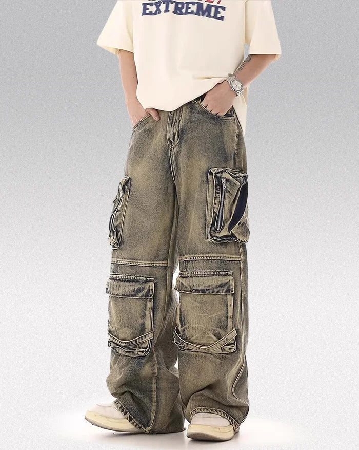 Baggy jeans men y2k "Chinaka" - TECHWEAR STORM™