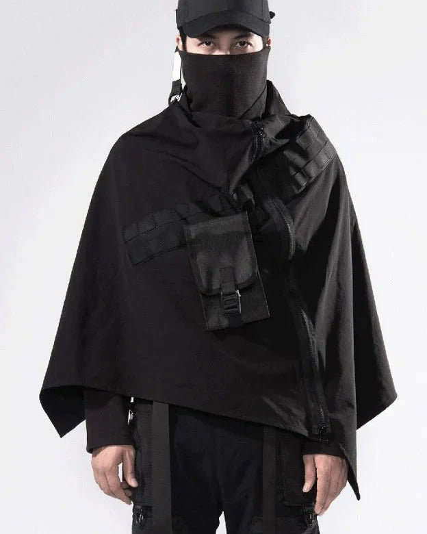 Black Poncho Men ’shima’