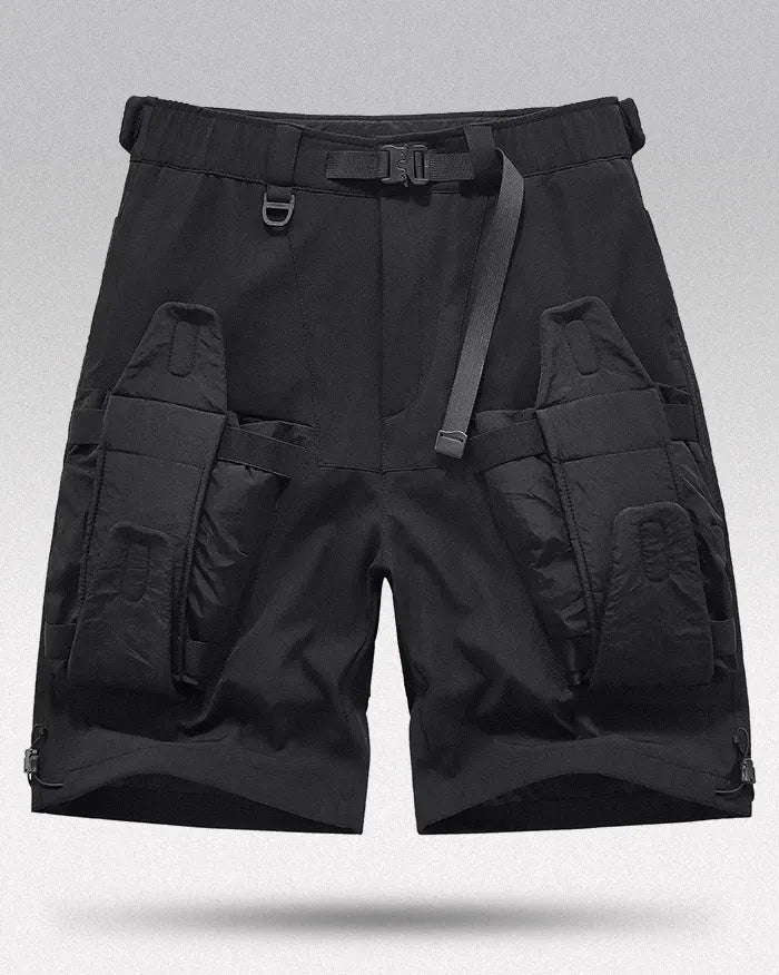 Black techwear shorts "Mizuka" - TECHWEAR STORM™