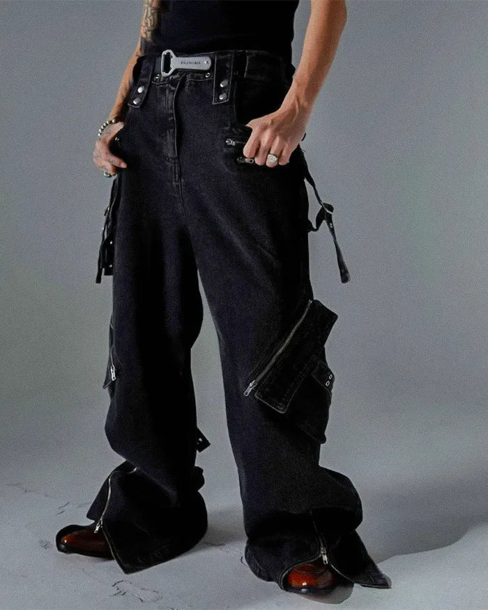 Cyber Y2k jeans "Kitachi" - TECHWEAR STORM™