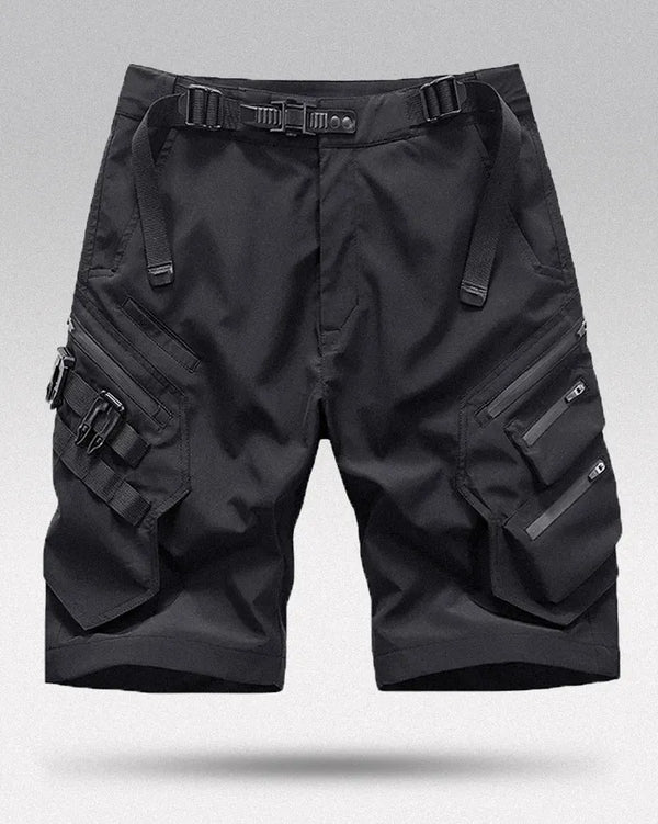 Men's black cargo shorts "Tateya" - TECHWEAR STORM™