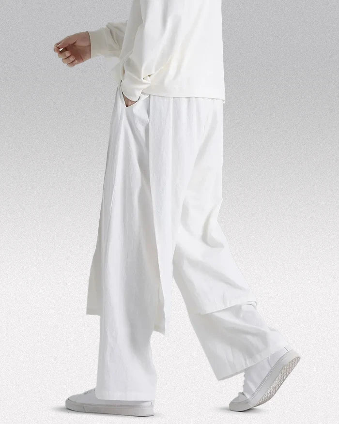 White hakama pants "Yotsu" - TECHWEAR STORM™