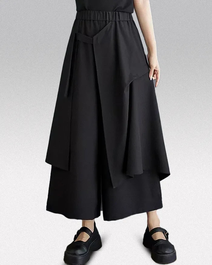 Women's double layered hakama pants "Yami"
