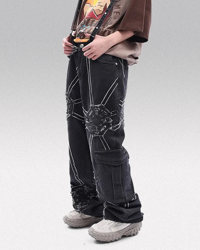 Y2k jeans with suspenders "Joso" - TECHWEAR STORM™
