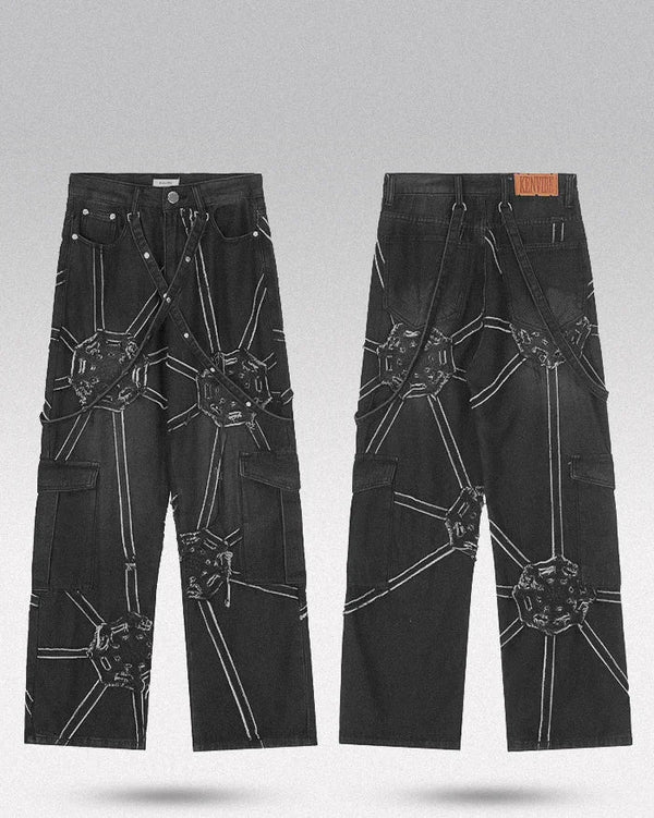 Y2k jeans with suspenders "Joso" - TECHWEAR STORM™