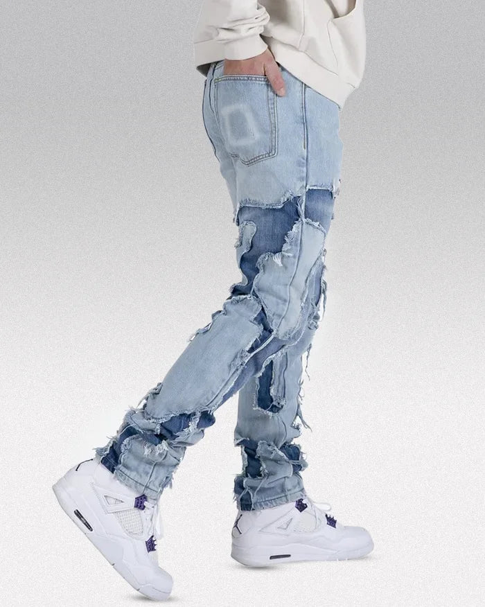 Y2k patchwork jeans "Rugawa" - TECHWEAR STORM™
